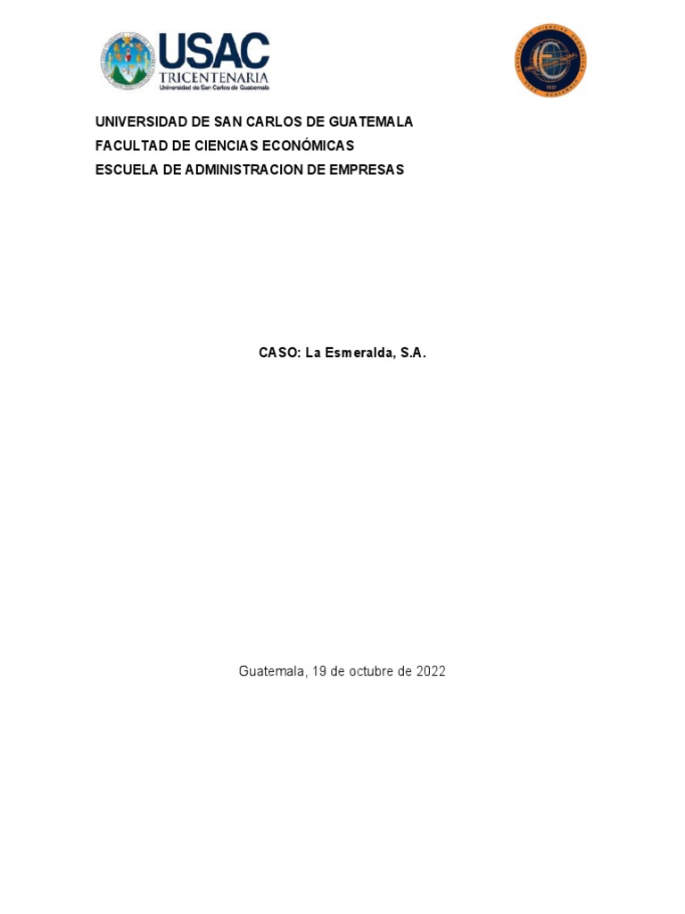 Caso La Esmeralda | PDF | Presupuesto | Impuesto al valor agregado