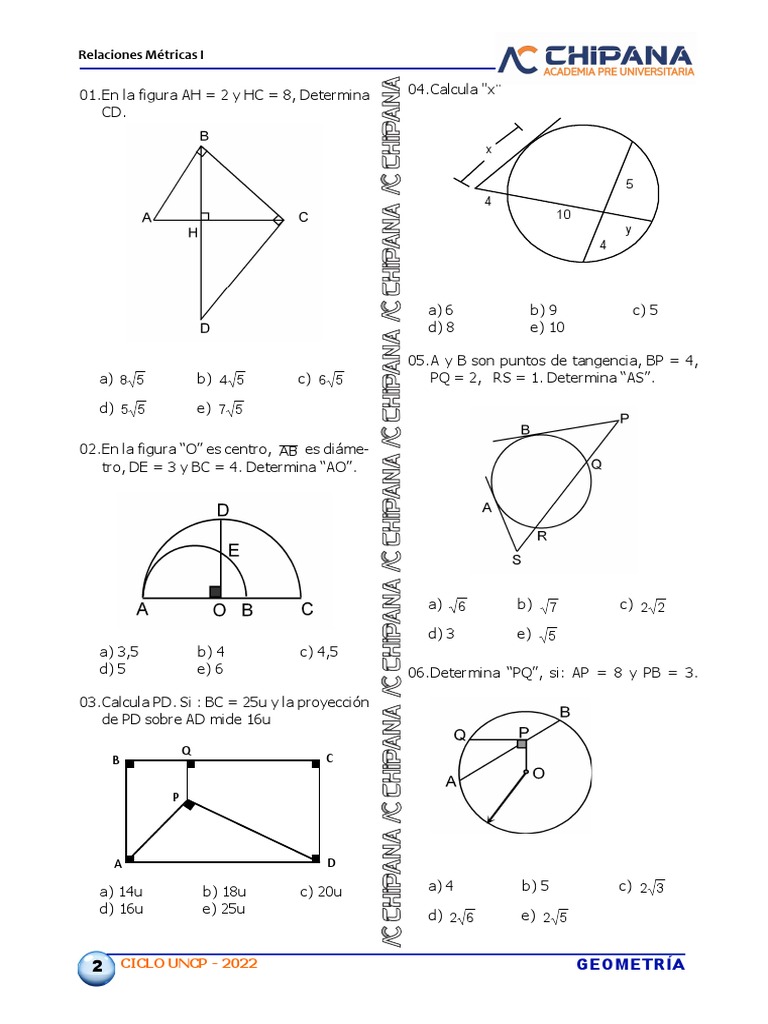 Geometr 07 PS | PDF | Triángulo | Matemática Elemental