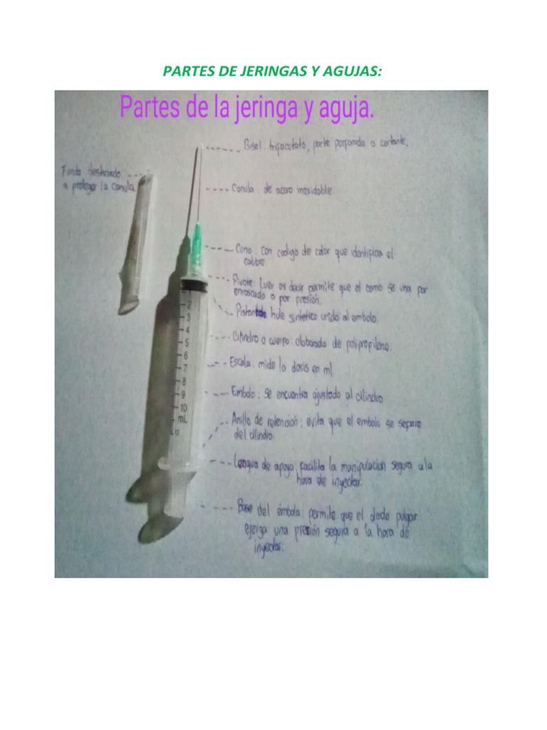 Partes de Jeringas y Agujas | PDF