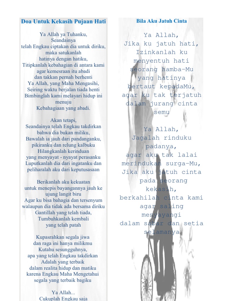 Doa Untuk Kekasih Pujaan Hati | PDF