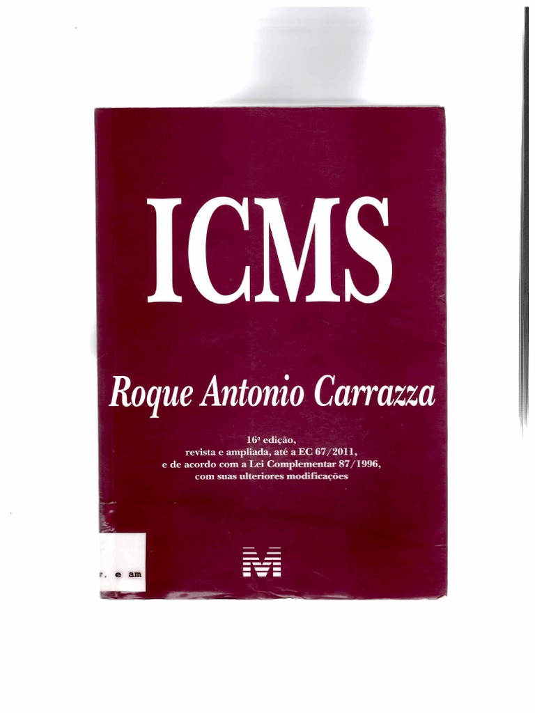 ICMS - Roque Antonio Carrazza 2012 | PDF | Impostos