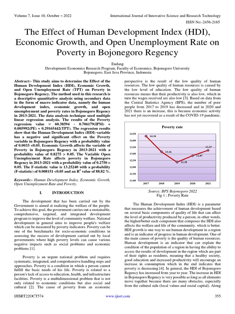 The Effect of Human Development Index (HDI), Economic Growth, and Open ...