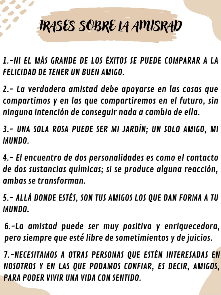 Frases y Valores de la Amistad | PDF | Amistad | Amor