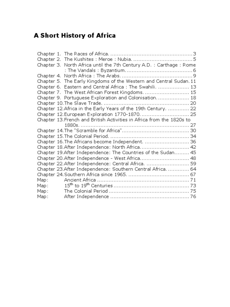 A Short History of Africa | PDF