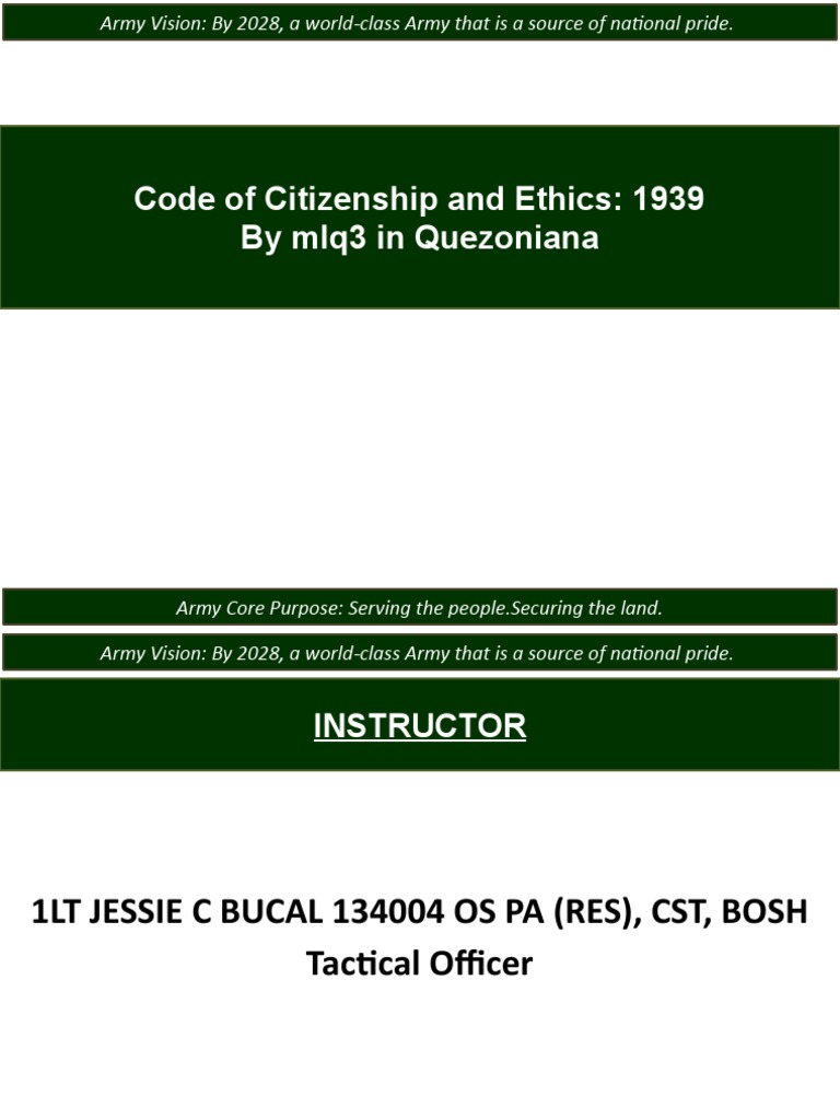 Code of Citizenship and Ethics | PDF | Love | Nationalism