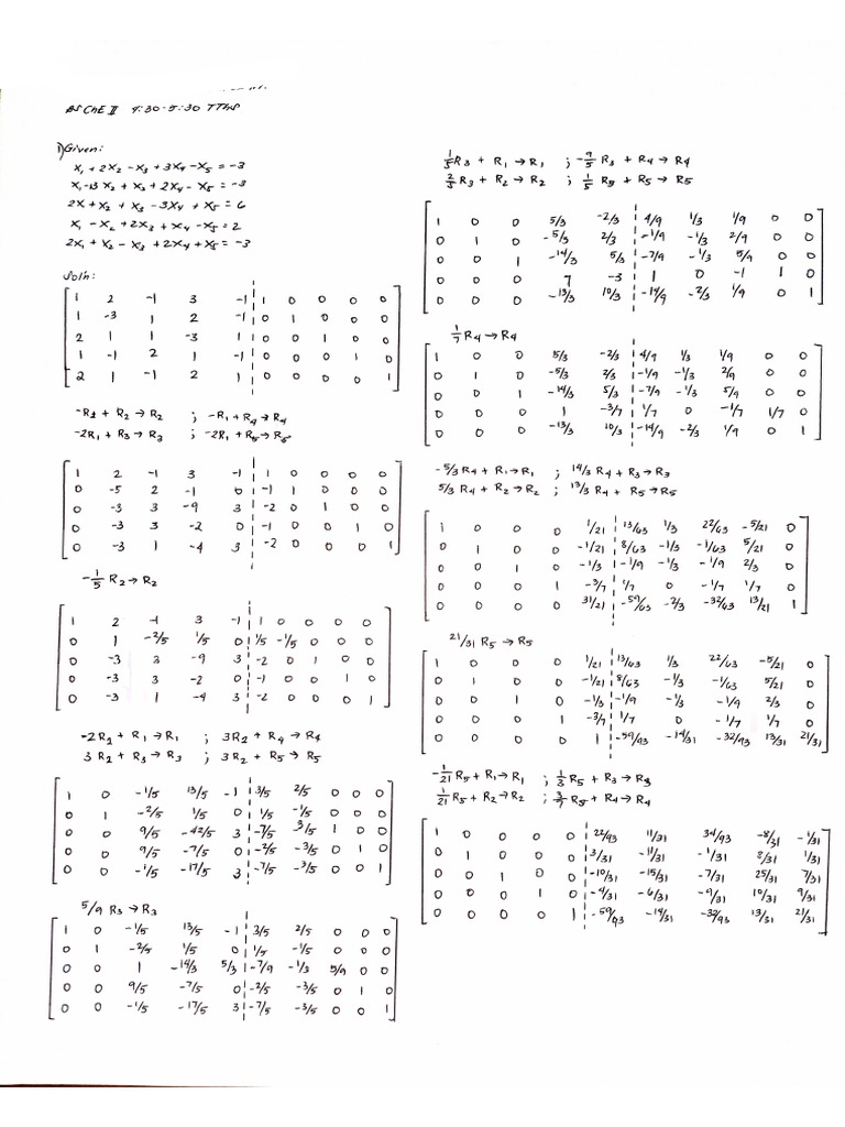 SOLVED Activity (Inverse Method) | PDF