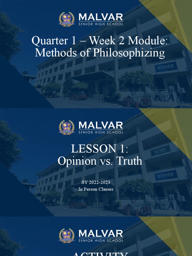 Methods of Philosophizing | PDF | Argument | Truth