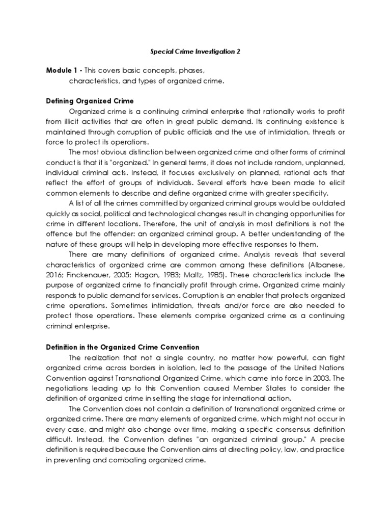 Understanding Organized Crime Dynamics | PDF | Organized Crime ...