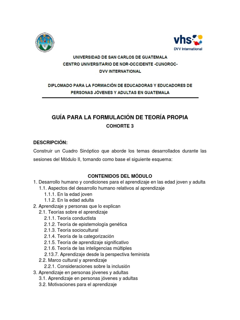 REC04 Guía para La Formulación de Teoría Propia C3 | PDF | Aprendizaje ...