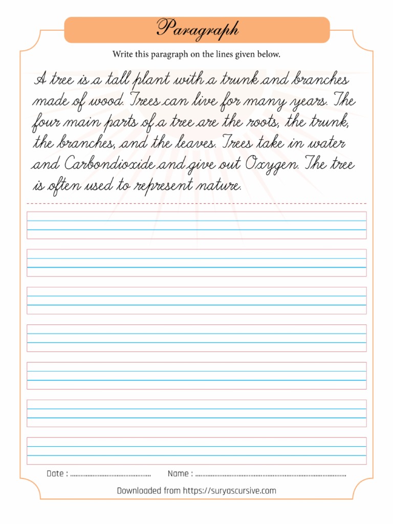 Cursive Paragraph | PDF