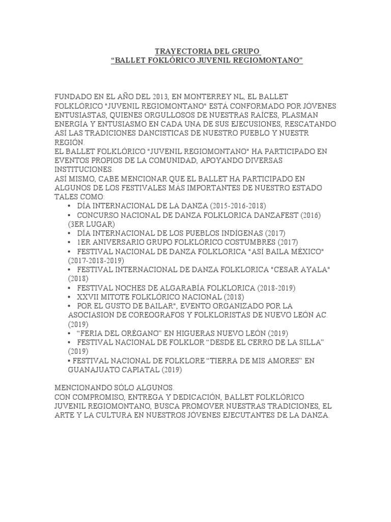 Trayectoria Del Grupo BFJR | PDF | Arte