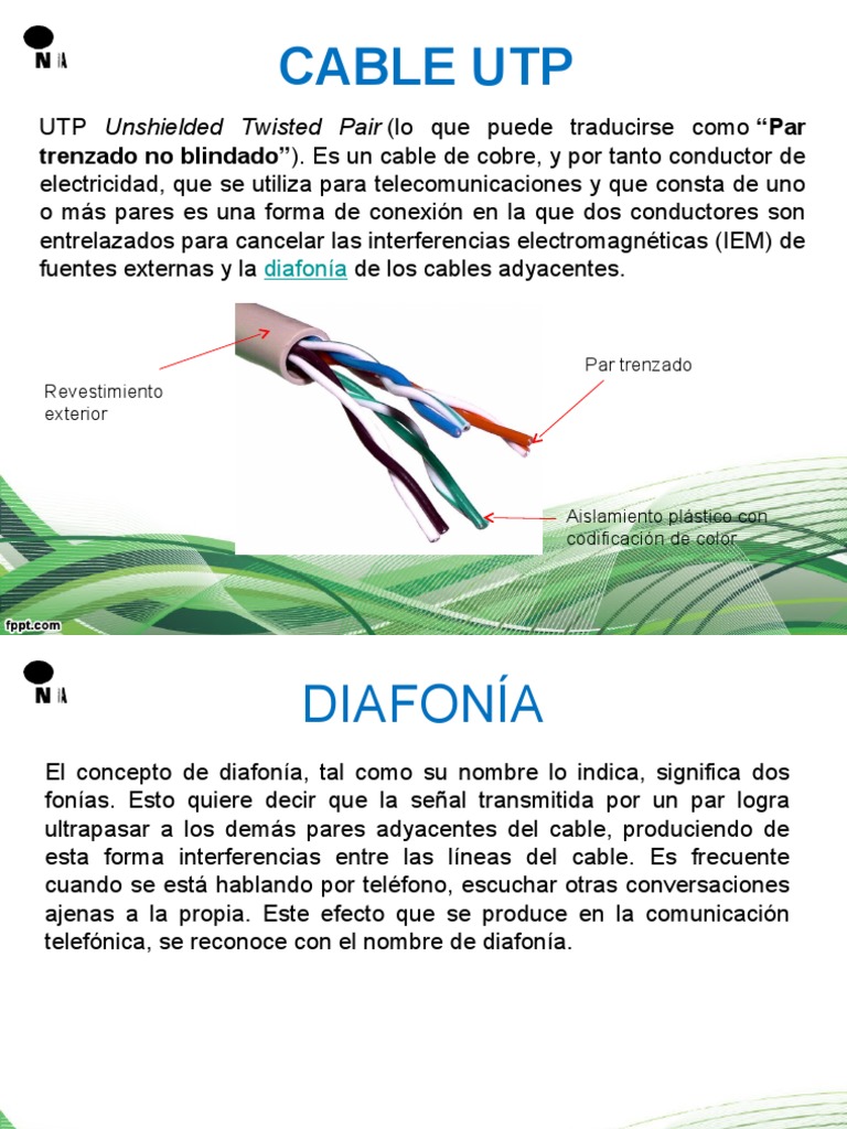 Guía sobre cables UTP y su uso | PDF | Ingenieria Eléctrica | Informática