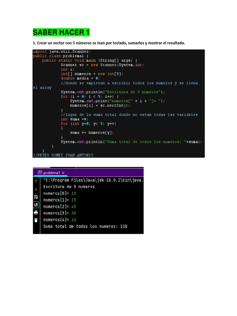 Ejercicios de Programación Java | PDF | Estructura de datos de matriz | Gestión de datos