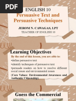 A F O R E S T: Persuasive Techniques Handout | PDF | Mnemonic | Question