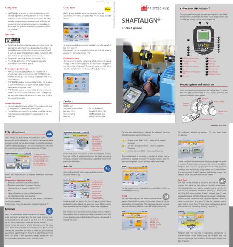 SHAFTALIGN Pocket-Guide DOC 2021.100 09-09 1.02 G | PDF | Engineering ...