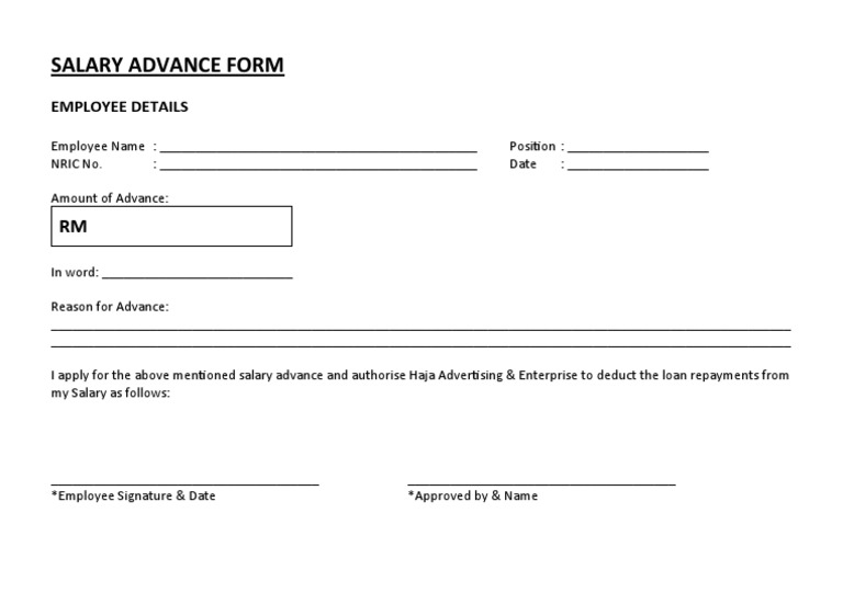 Salary Advance Form | PDF