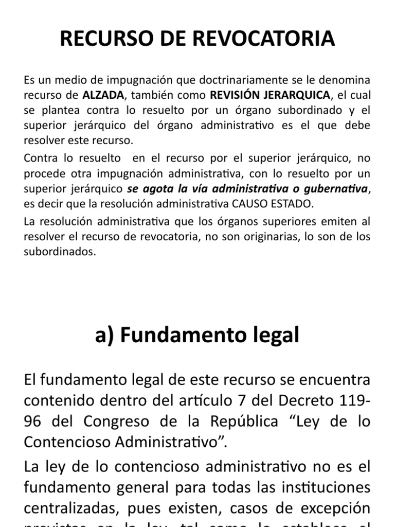 Recurso de Revocatoria | PDF | Ley Pública | Justicia