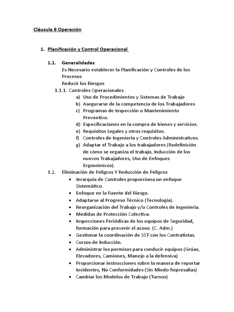 Cláusula 8 Operación | PDF | Calidad (comercial) | Business