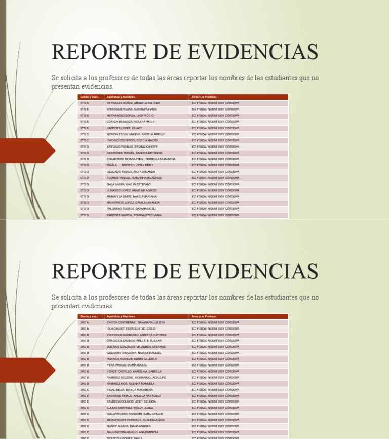 Reporte de Evidencias | PDF