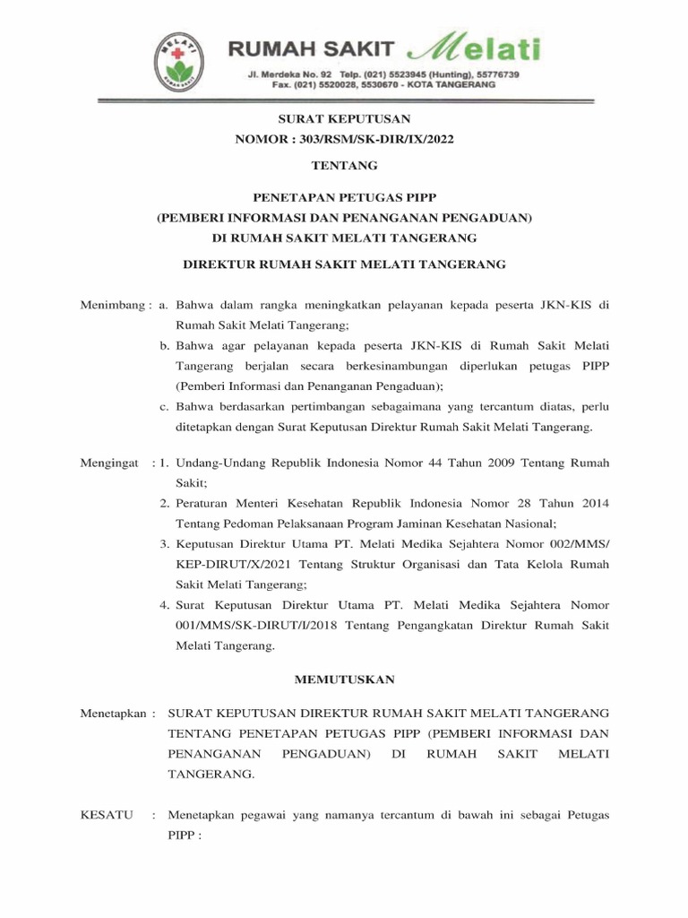 SK Petugas PIPP | PDF