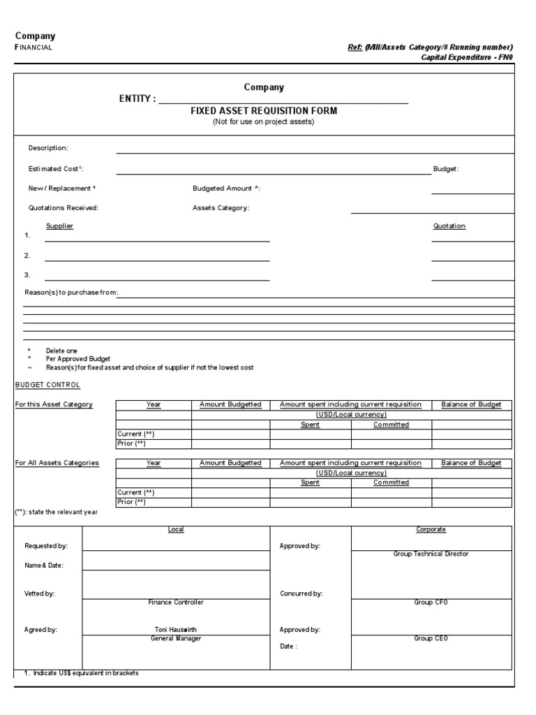 Form Capex | PDF | Capital Expenditure | Corporations