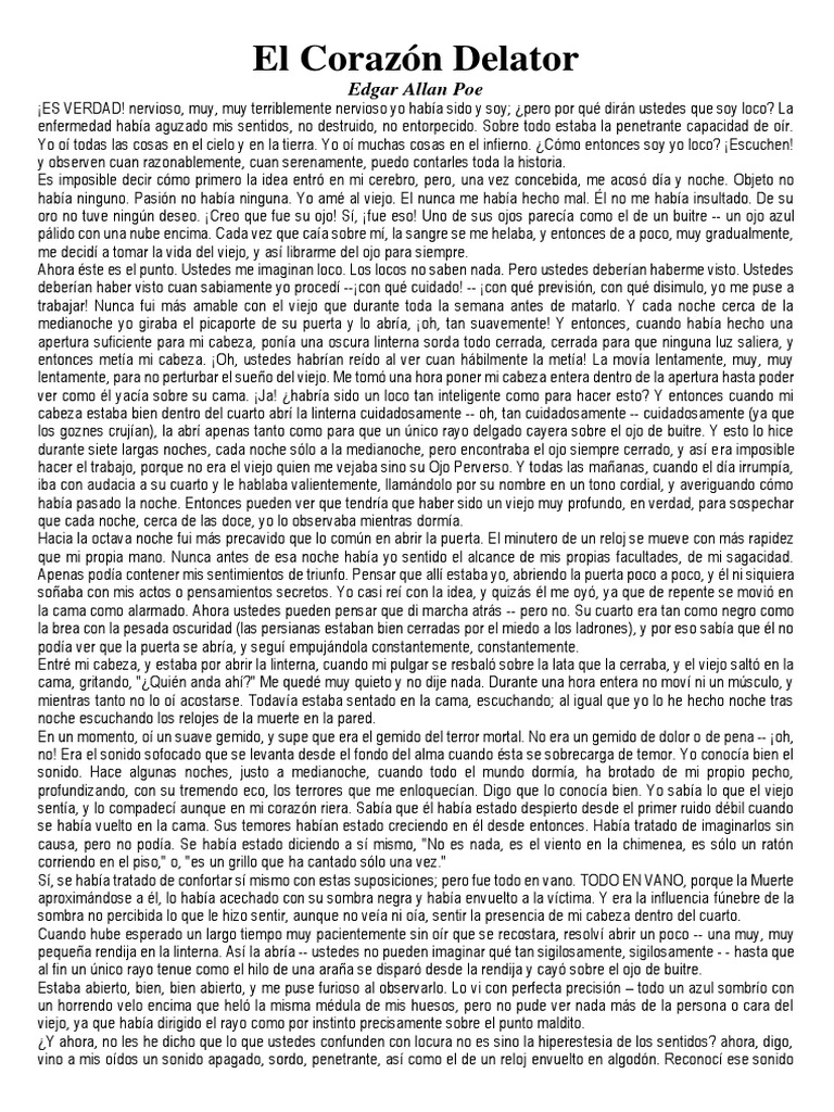 PL-01 - El Corazón Delator | PDF