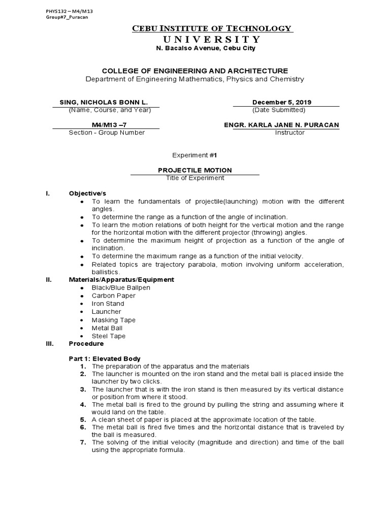 PHYS182.finalreport - Sing Experiment #2 | PDF | Mechanics | Applied And Interdisciplinary Physics