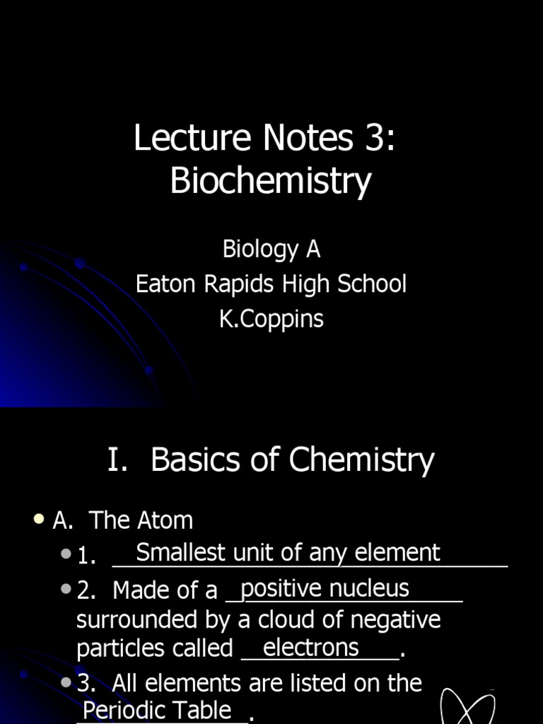 Biochemistry INTRO NOTES | PDF | Chemical Bond | Macromolecules
