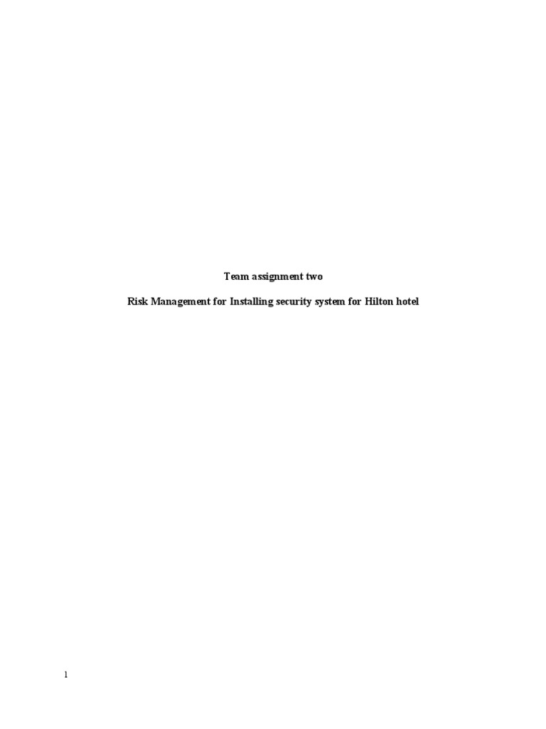 Team Assignment 2 Group 3 | PDF | Risk | Risk Assessment
