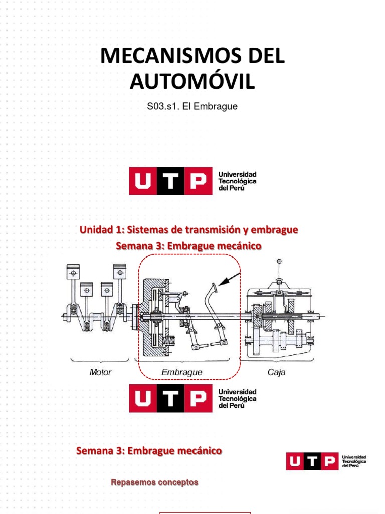 S03.s1 - Embrague Mecanico | PDF | Embrague | Tecnología de vehículos