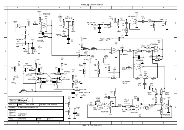 Ibanez PQL Schematics | PDF