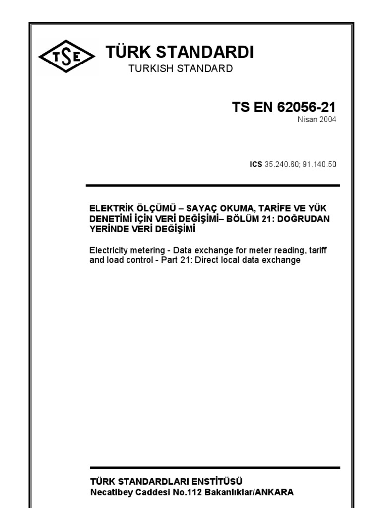 TS en 62056-21 | PDF
