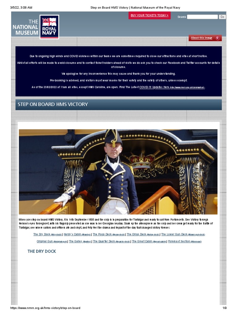 Step On Board HMS Victory - National Museum of The Royal Navy | Download Free PDF | Horatio ...