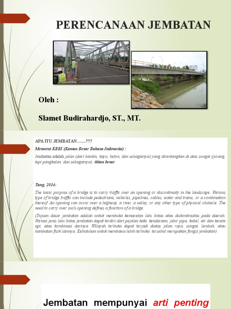 Pengenalan Jembatan - Elemen Jembatan | PDF