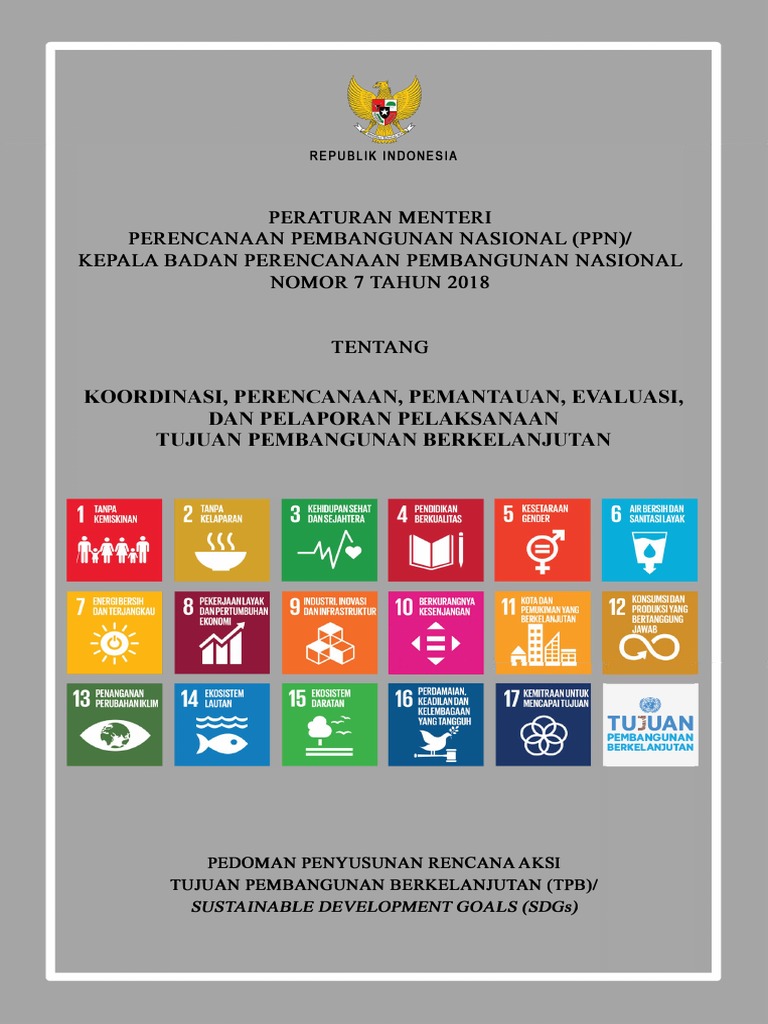2018 - Permen PPN No 7 TTG Pedoman-Teknis-Penyusunan-RENAKSI-TPB - SDGs ...
