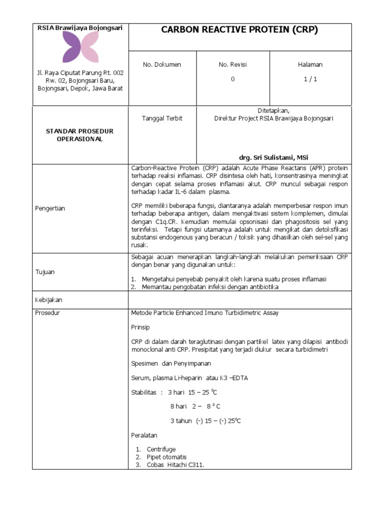 Carbon Reactive Protein (CRP) | PDF