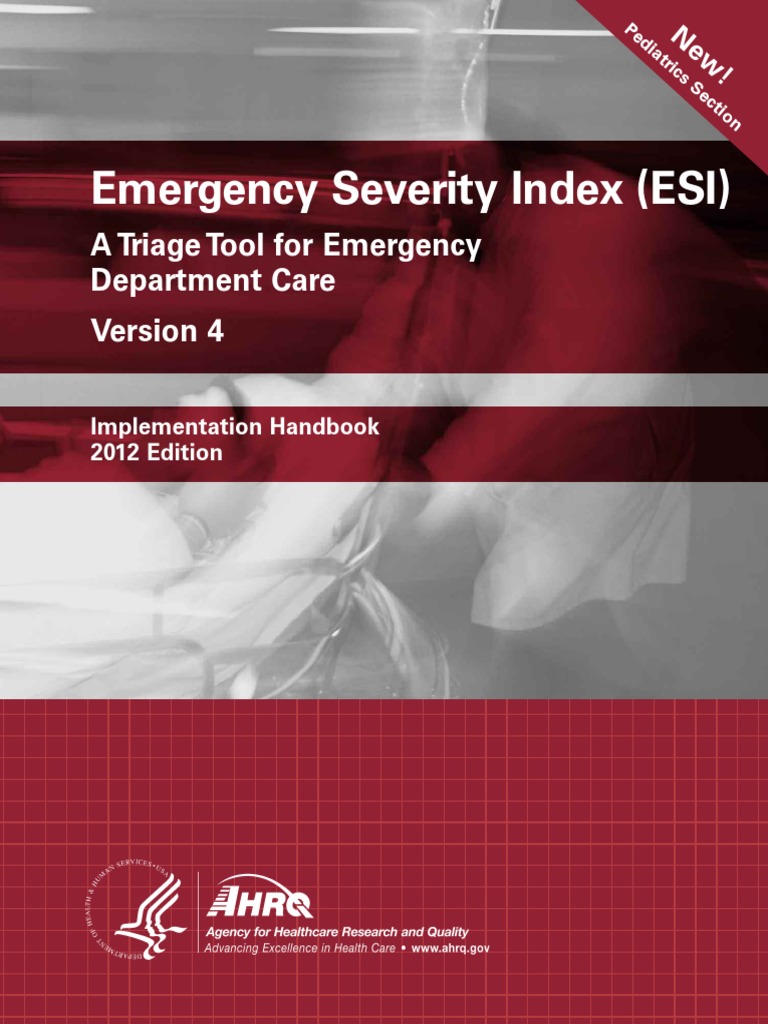 ESI Handbook Ver 4 (2012) | PDF | Emergency Department | Nursing