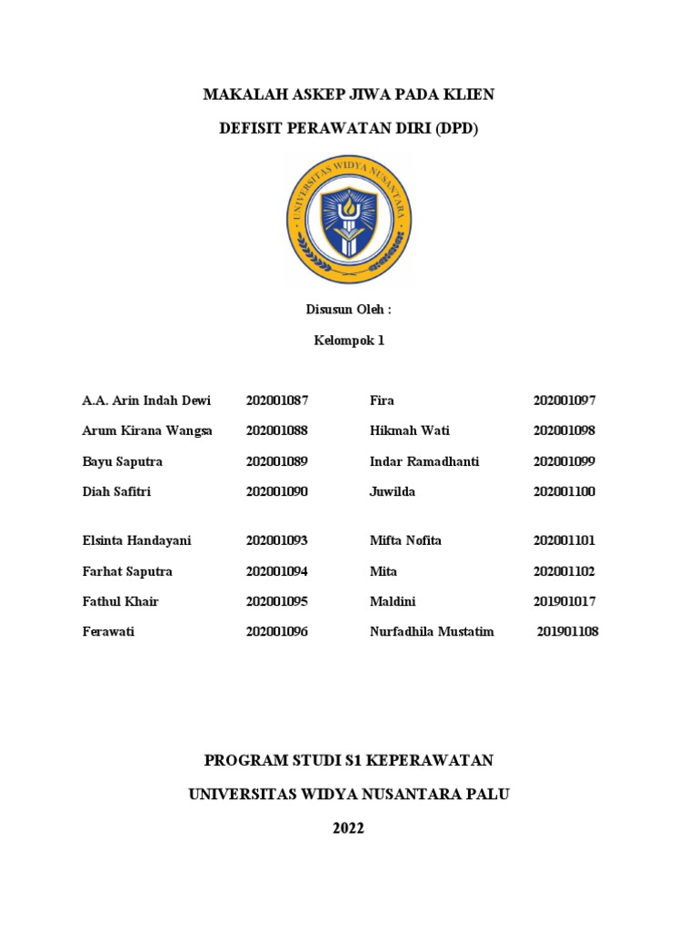 ASKEP JIWA II DPD (KEL 1) Done | PDF | Karier & Perkembangan | Kesehatan Holistik