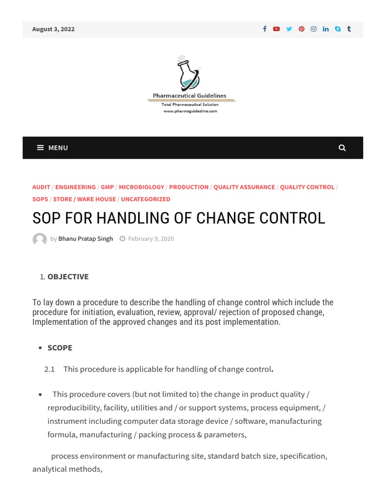 Sop For Handling CC | PDF | Verification And Validation | Specification (Technical Standard)