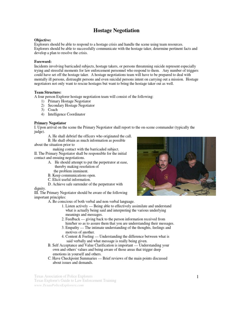 Hostage Negotiation | PDF | Negotiation | Psychopathy