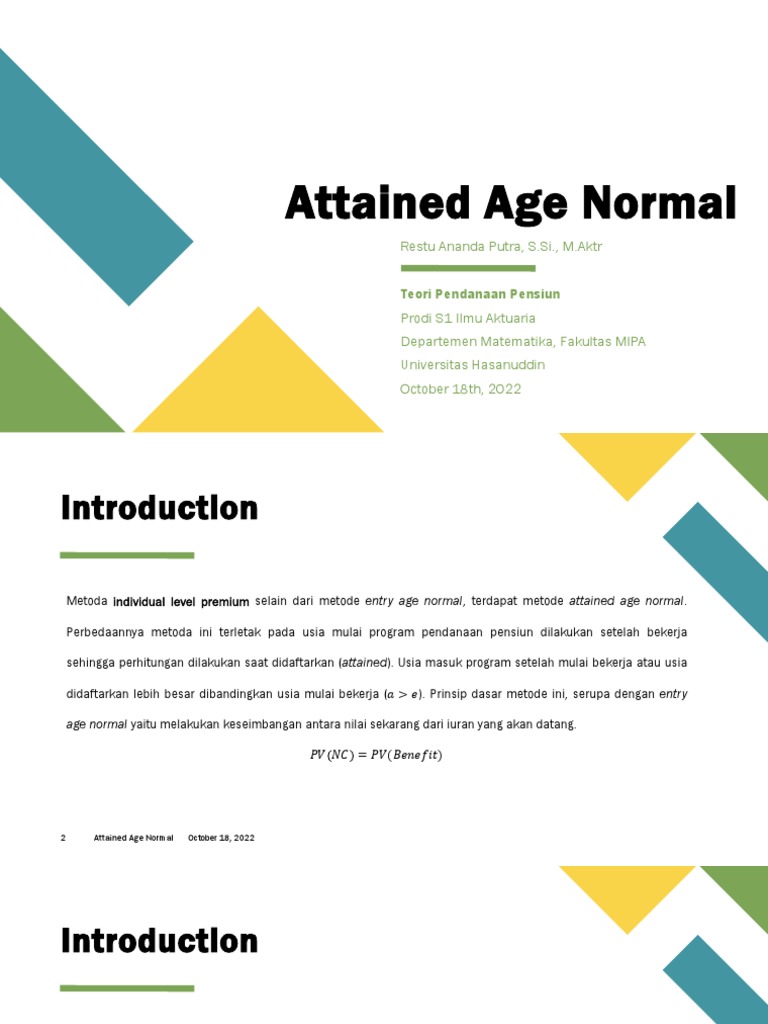 Attained Age Normal | PDF