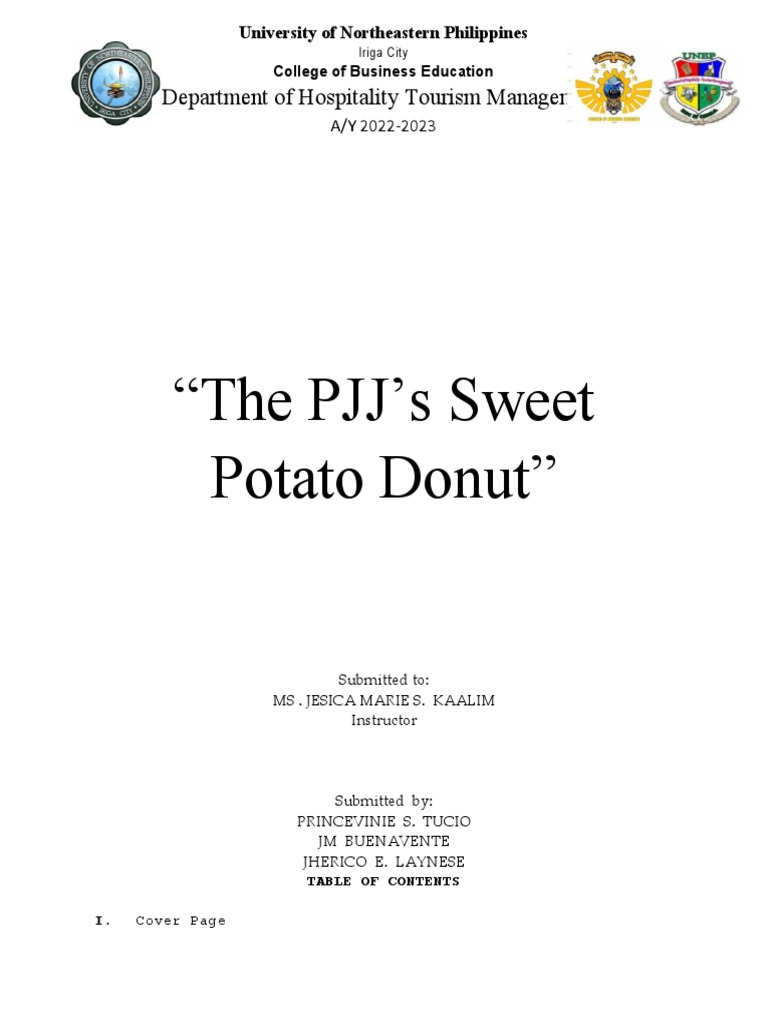 Business Plan (Kamote Donut) | PDF | Cookware And Bakeware | Dough