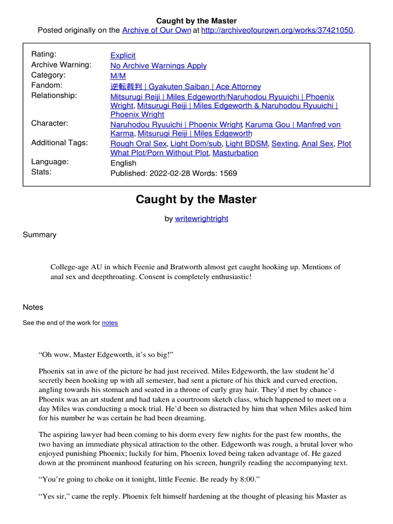 Caught by The Master | PDF