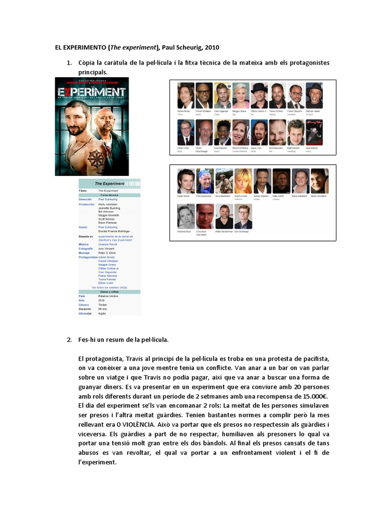 El Experimento | PDF