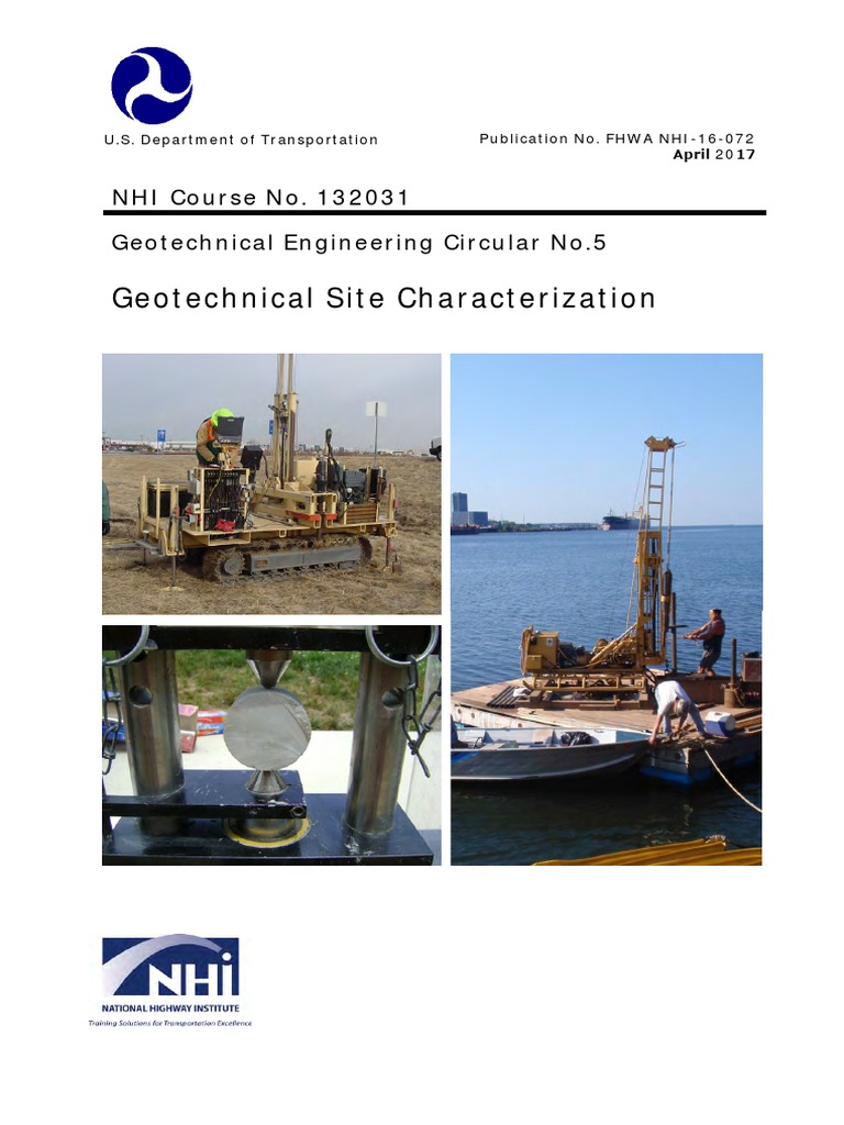 FHWA (2017) Geotechnical Site Characterization (001-032) | PDF | Soil Mechanics | Geotechnical ...