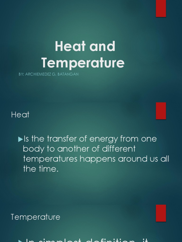 Heat and Temperature by ArchieGB | PDF | Heat | Temperature