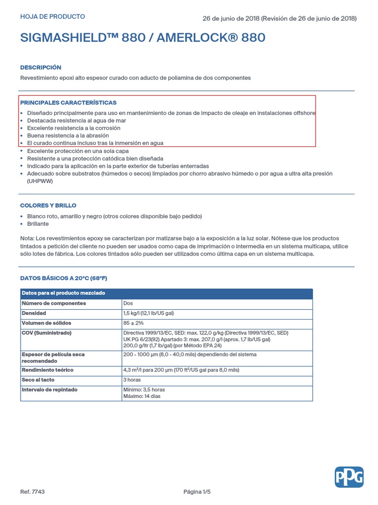 2.-Sigmashield 880-Amerlock 880-2018 - 000 | PDF