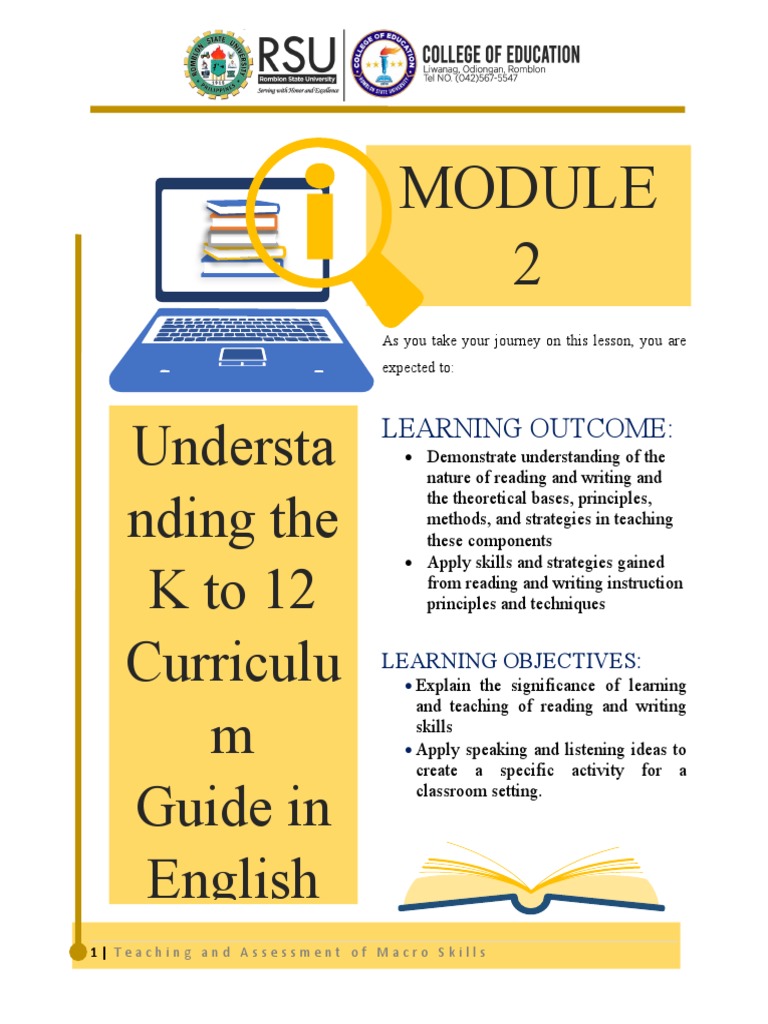 TAM - Module 3 | PDF | Teaching Method | Reading Comprehension