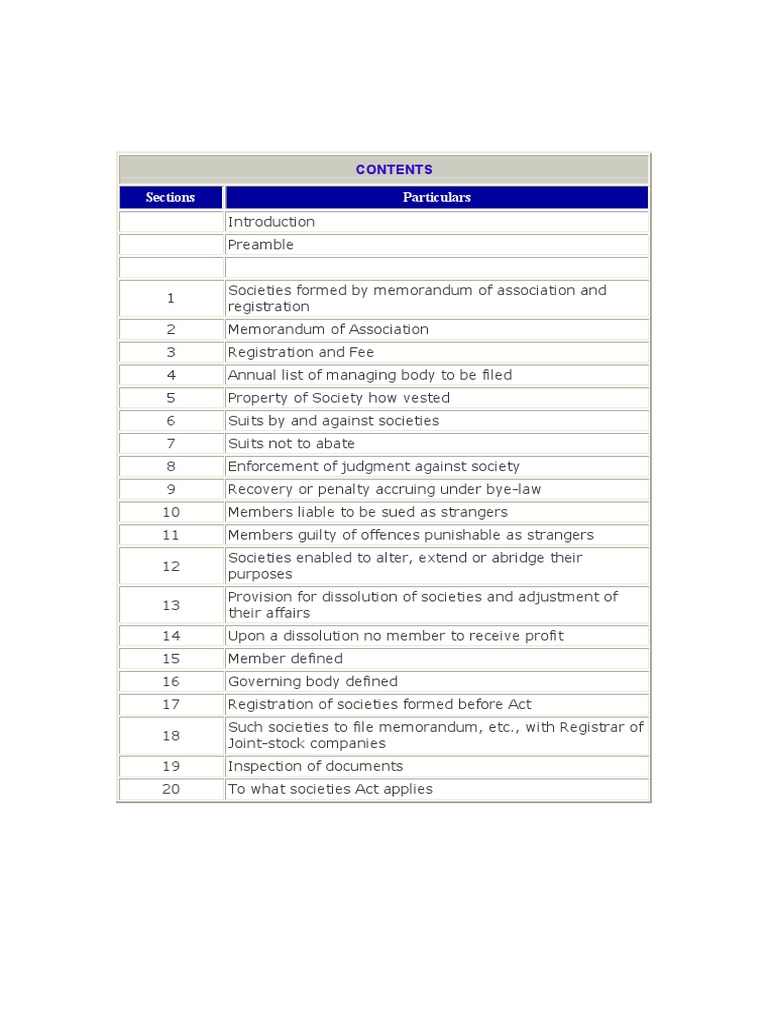 Societies Registration Act, 1860 | PDF | Lawsuit | Judgment (Law)