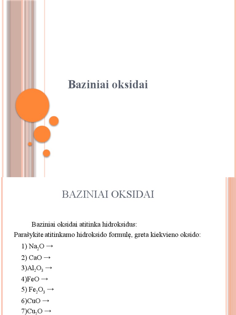Baziniai Oksidai | PDF